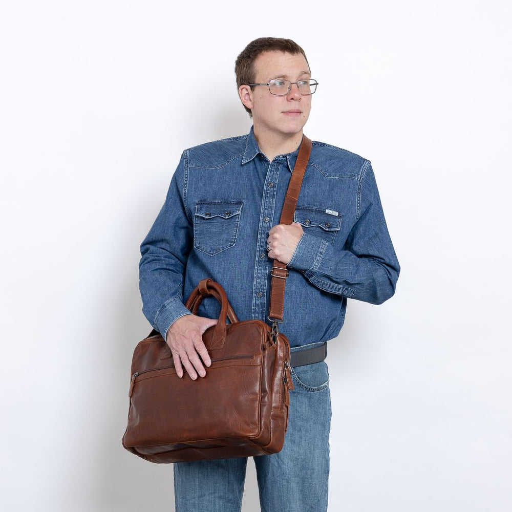Hayden Leather Briefcase – RFID & Concealed Carry